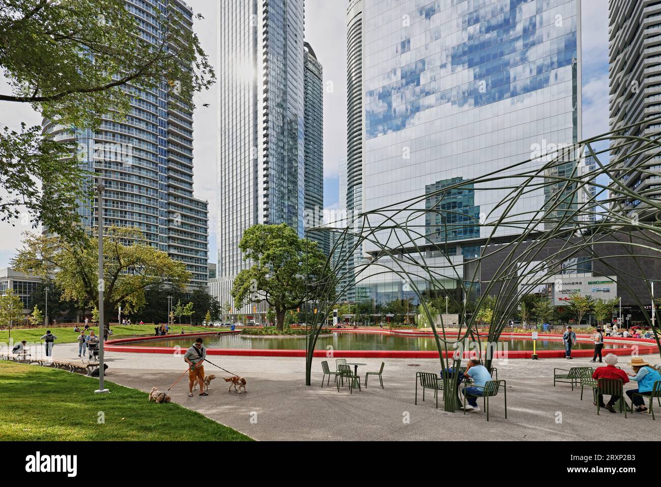 Love Park Toronto designed by Claude Cormier Stock Photo - Alamy