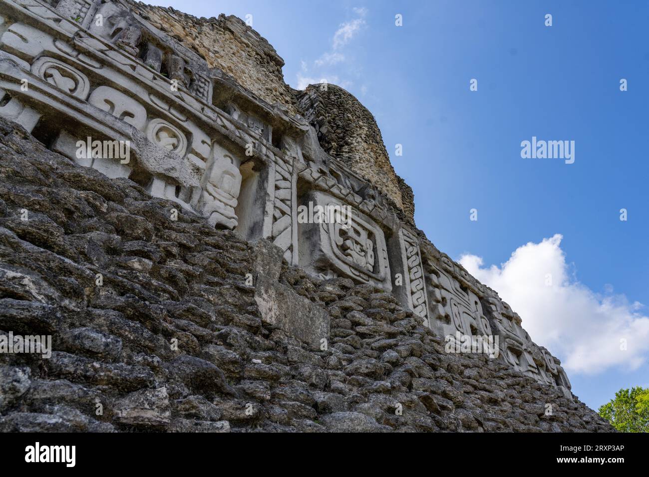 The west frieze on El Castillo or Structure A-6 in the Mayan ruins of ...
