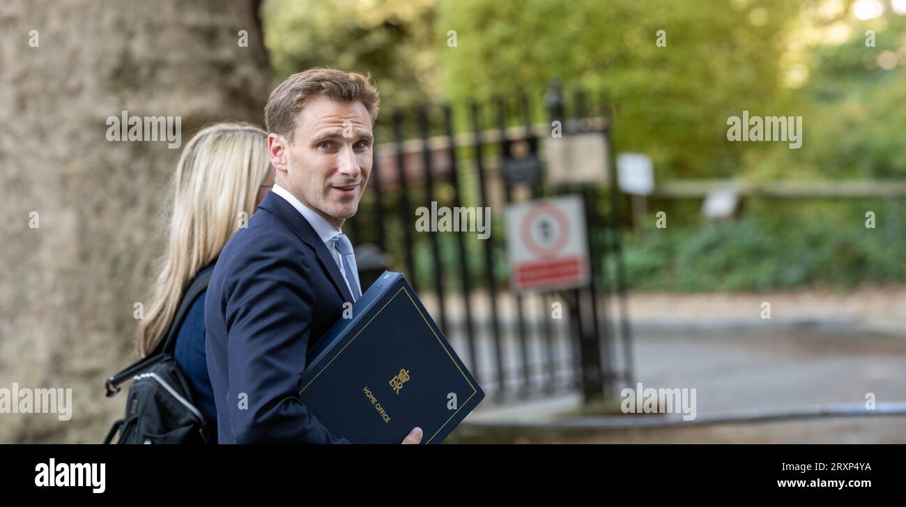 London, UK. 26th Sep, 2023. Chris Philip MP, policing minister, leaves ...