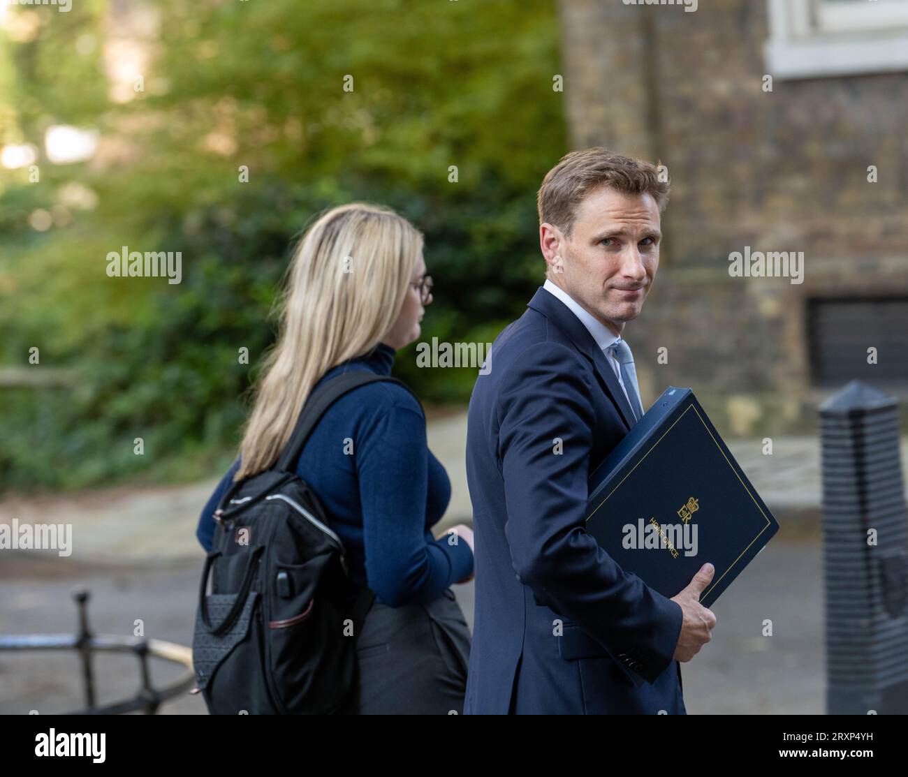 London, UK. 26th Sep, 2023. Chris Philip MP, policing minister, leaves ...