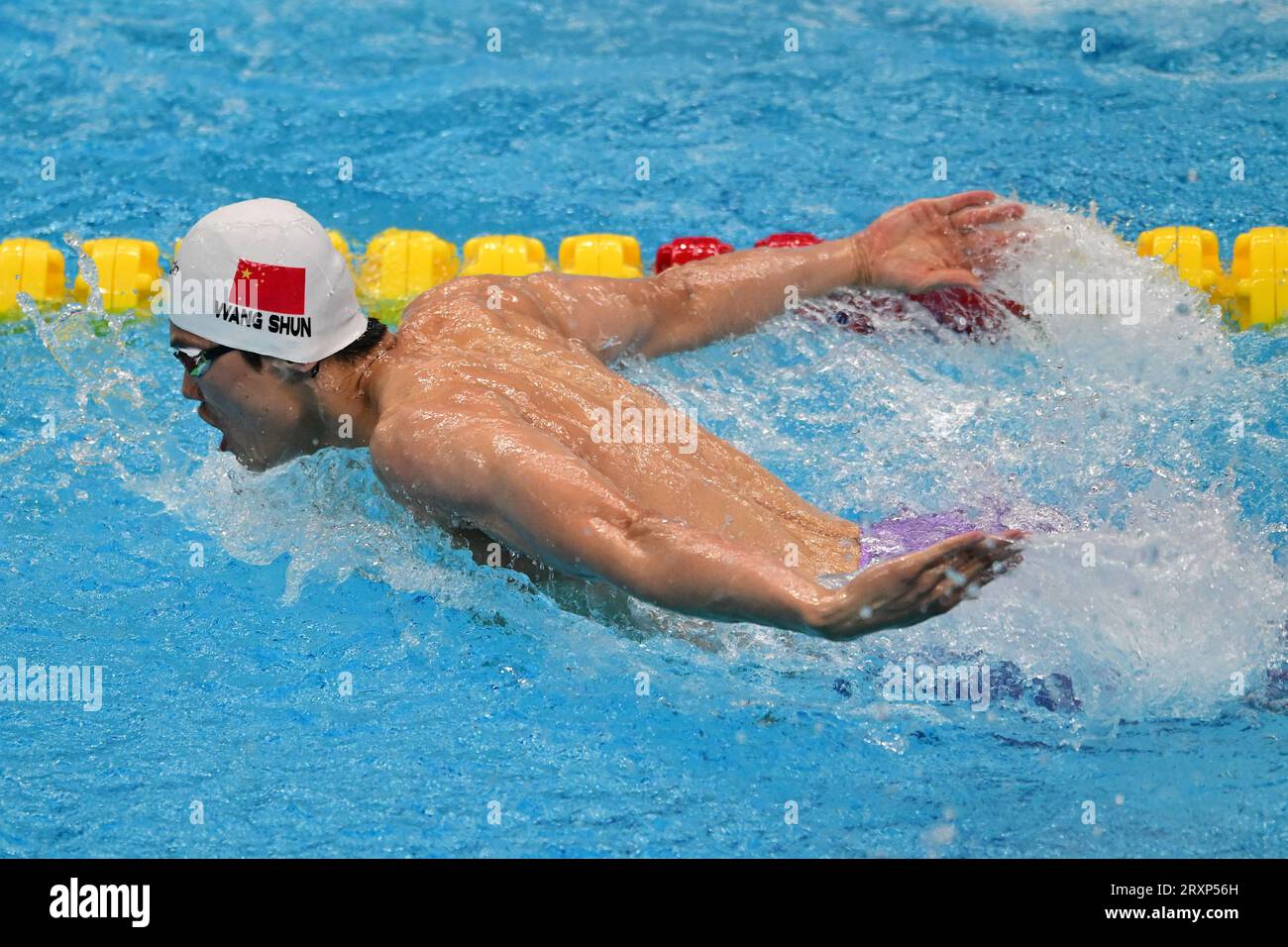 Hangzhou, China. 26th Sep, 2023. Wang Shun of China is seen in action ...