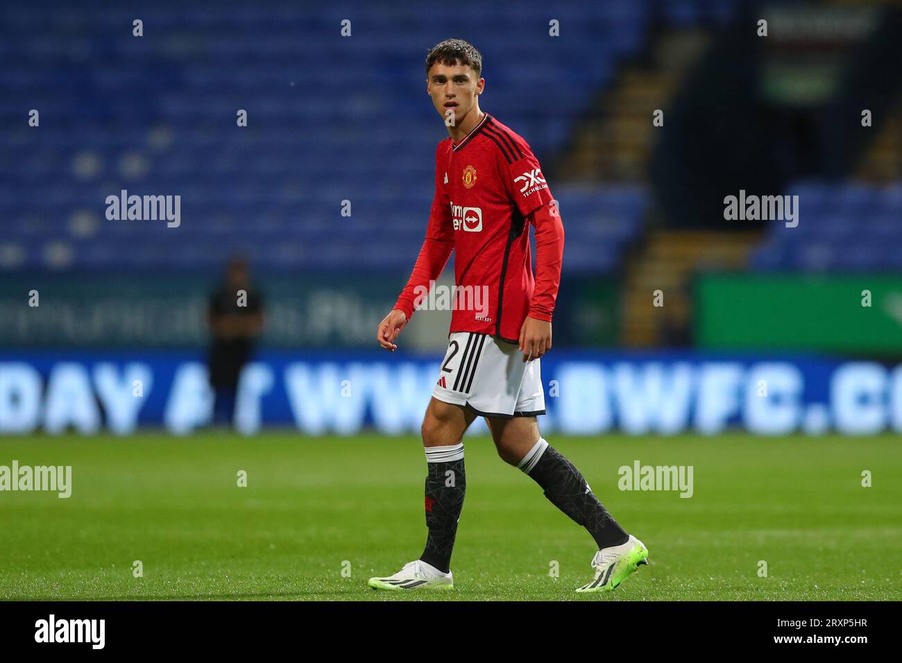 Bolton, UK. 26th Sep, 2023. James Scanlon #92 of Manchester United ...