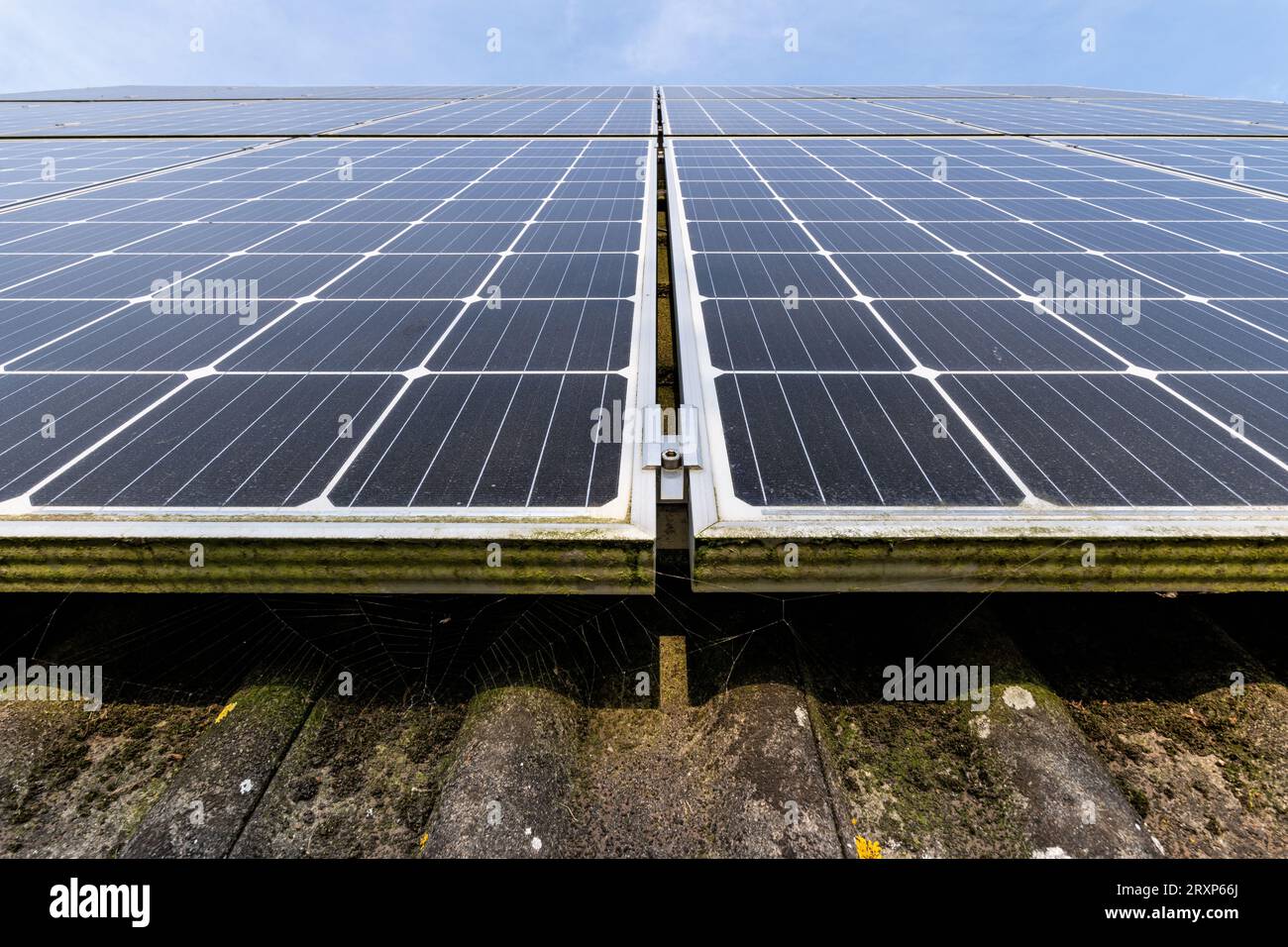 roof-mounted solar collectors on residential house Stock Photo - Alamy