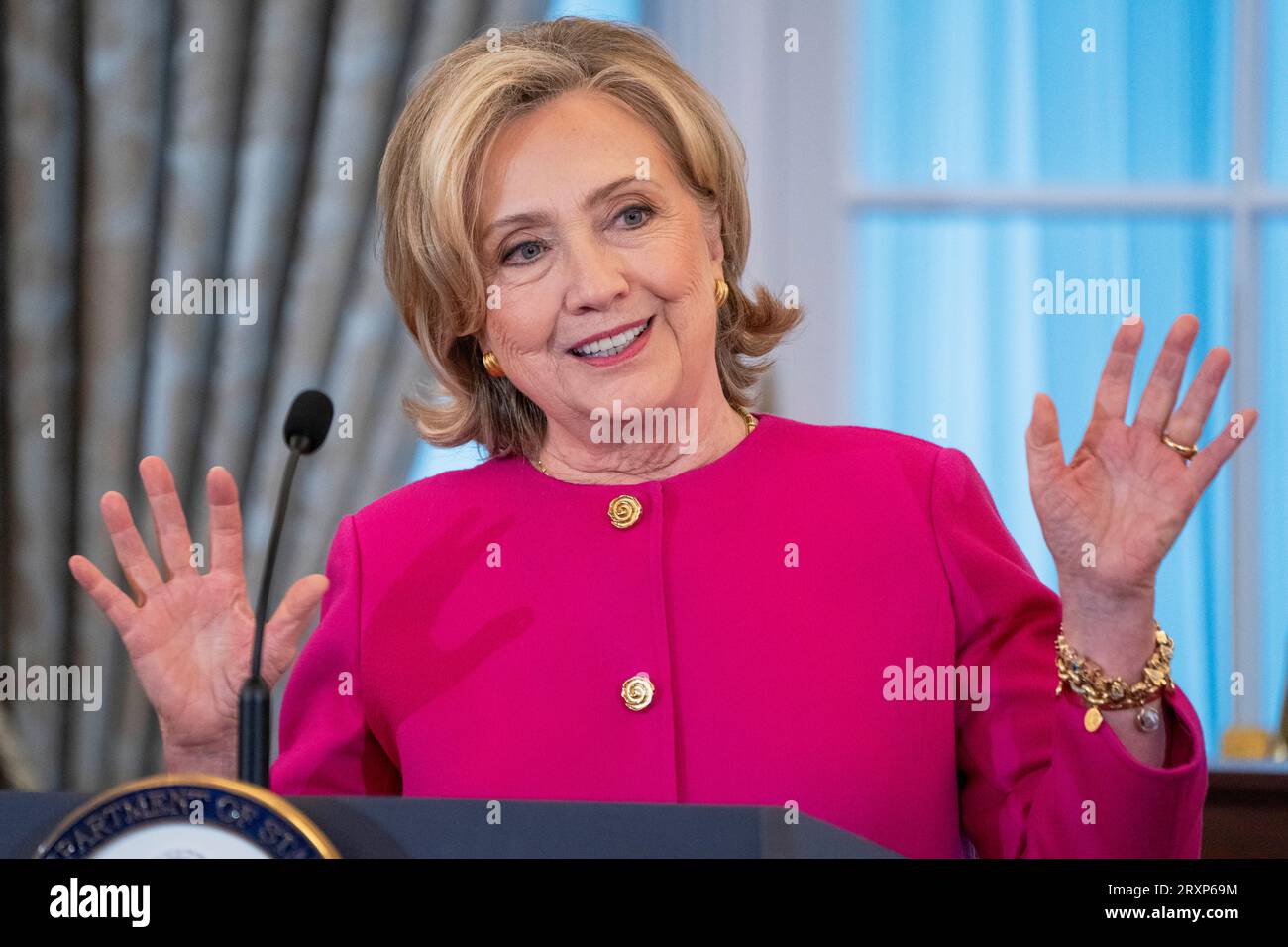 Former Secretary of State Hillary Rodham Clinton speaks during her ...