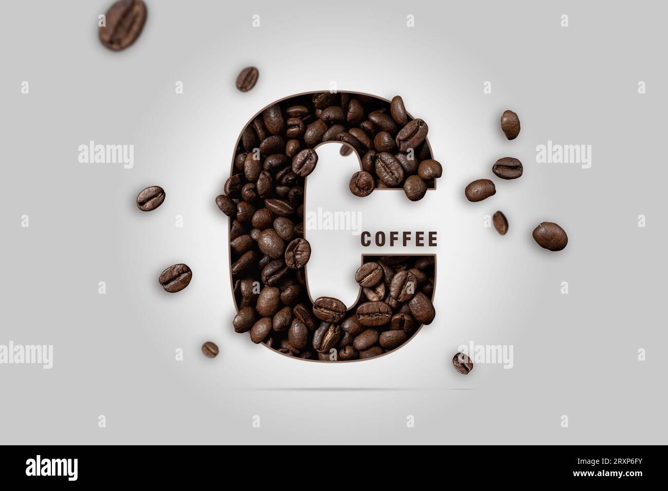 Coffee Alphabet. Letter C. modern coffee concept Stock Photo - Alamy