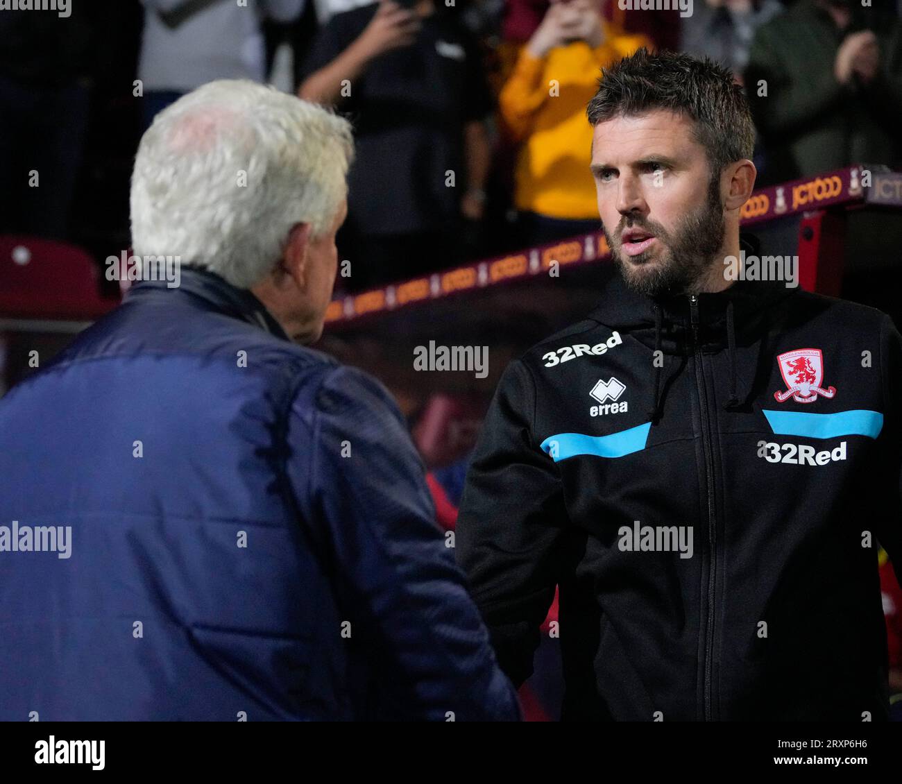Bradford, UK. 26th Sep, 2023. Michael Carrick manager of Middlesbrough ...