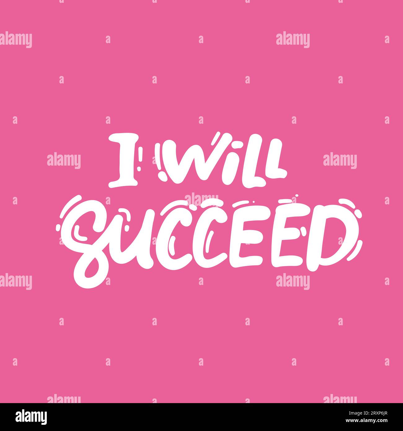i will succeed lettering Succeeded t-shirt design isolated on white ...
