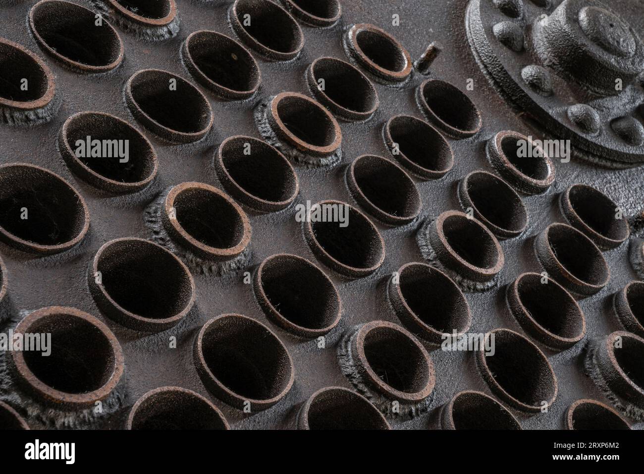Fire box of a historic heat boiler Stock Photo - Alamy