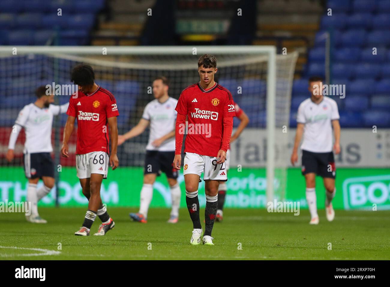 Bolton, UK. 26th Sep, 2023. James Scanlon #92 of Manchester United ...