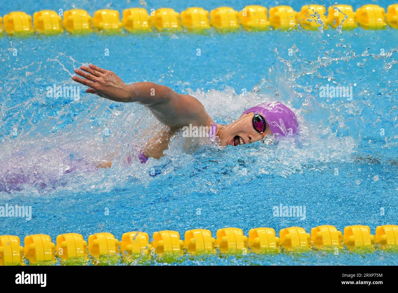 Hangzhou, China. 26th Sep, 2023. Yang Junxuan of China is seen in ...