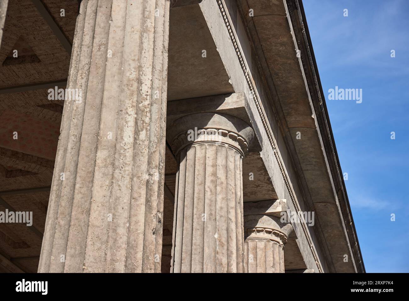 Column of an old stone building Stock Photo - Alamy