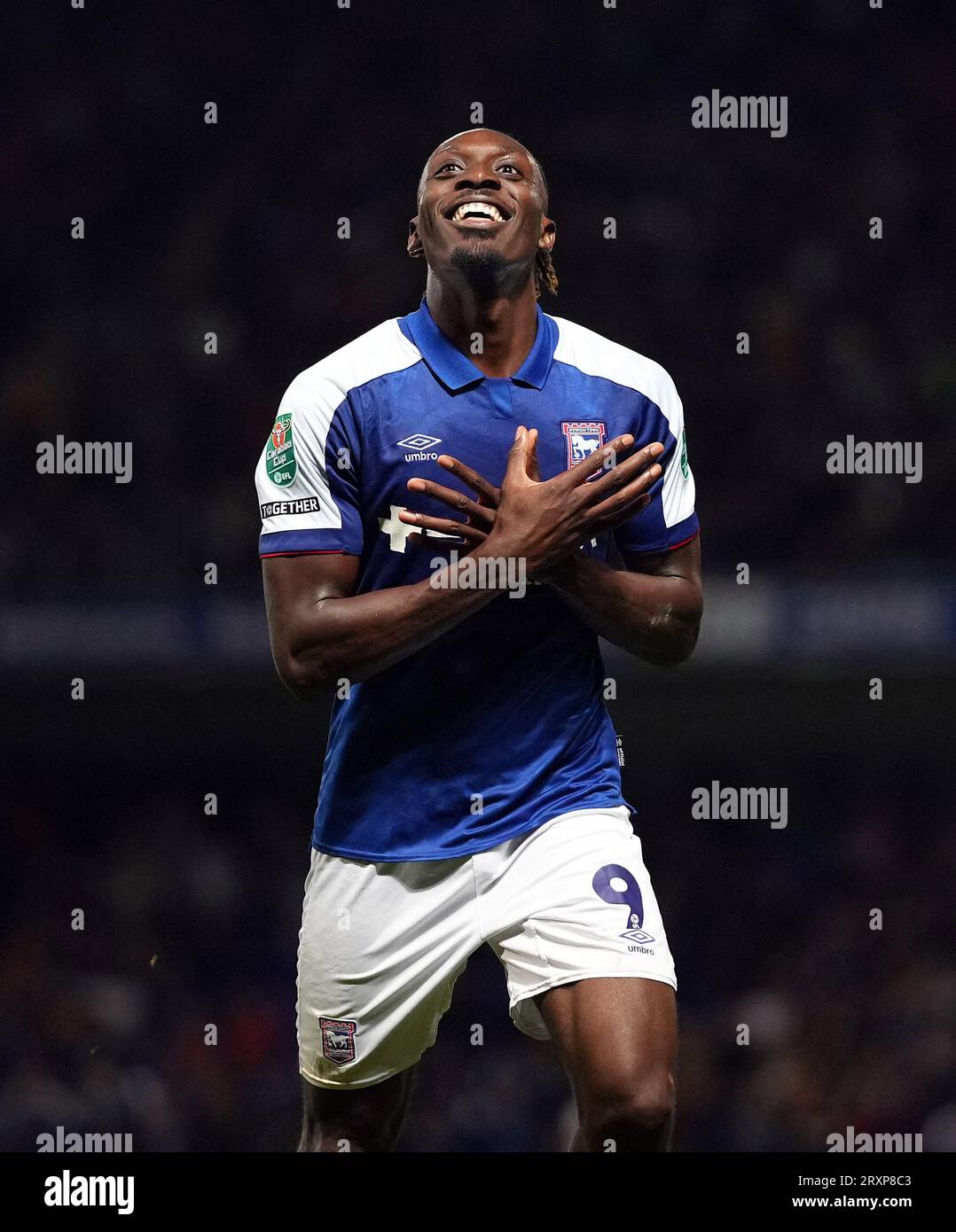 Ipswich Town's Freddie Ladapo celebrates scoring their side's second ...