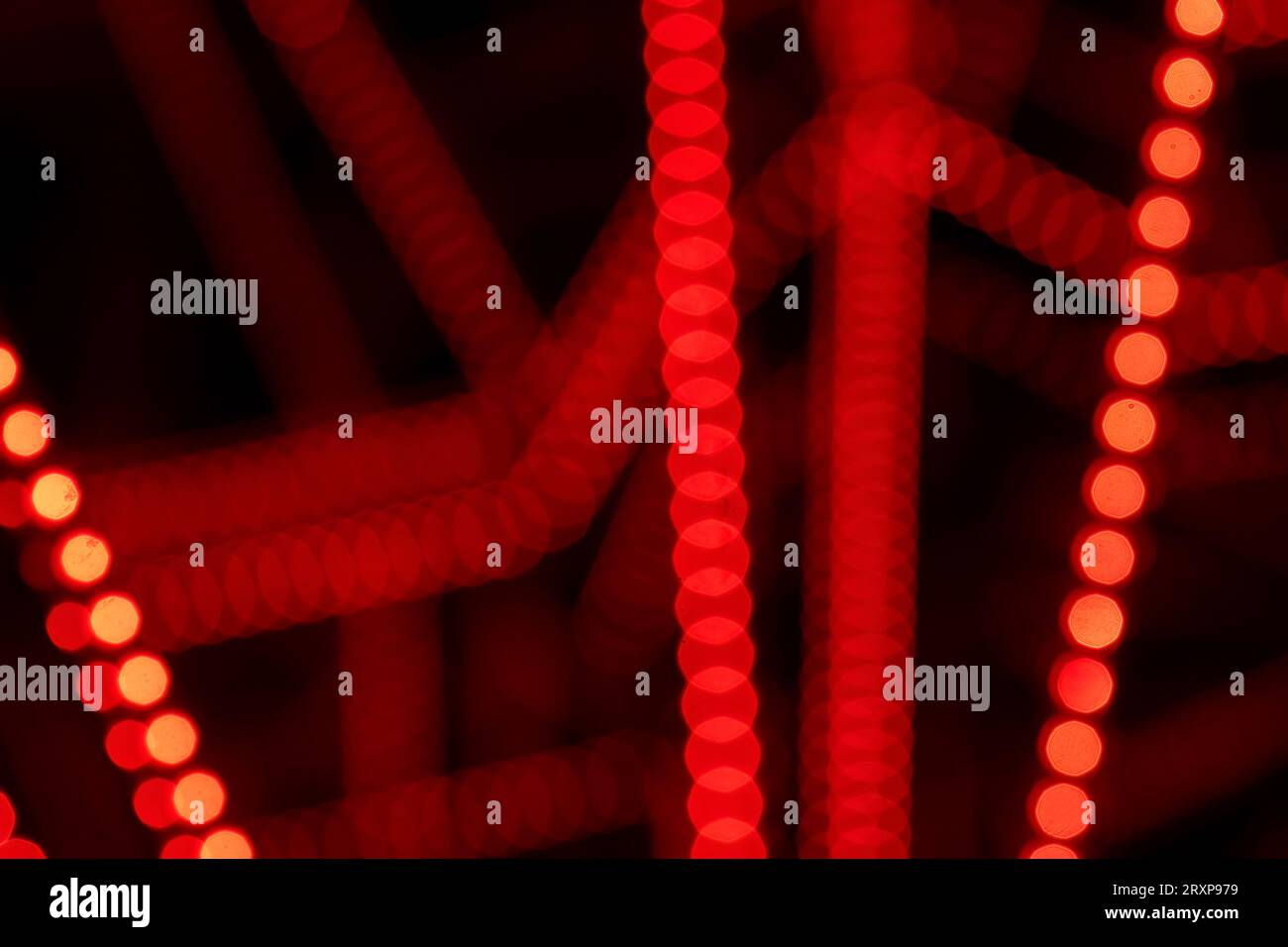 Abstract red black round bokeh pattern circle lights background ...