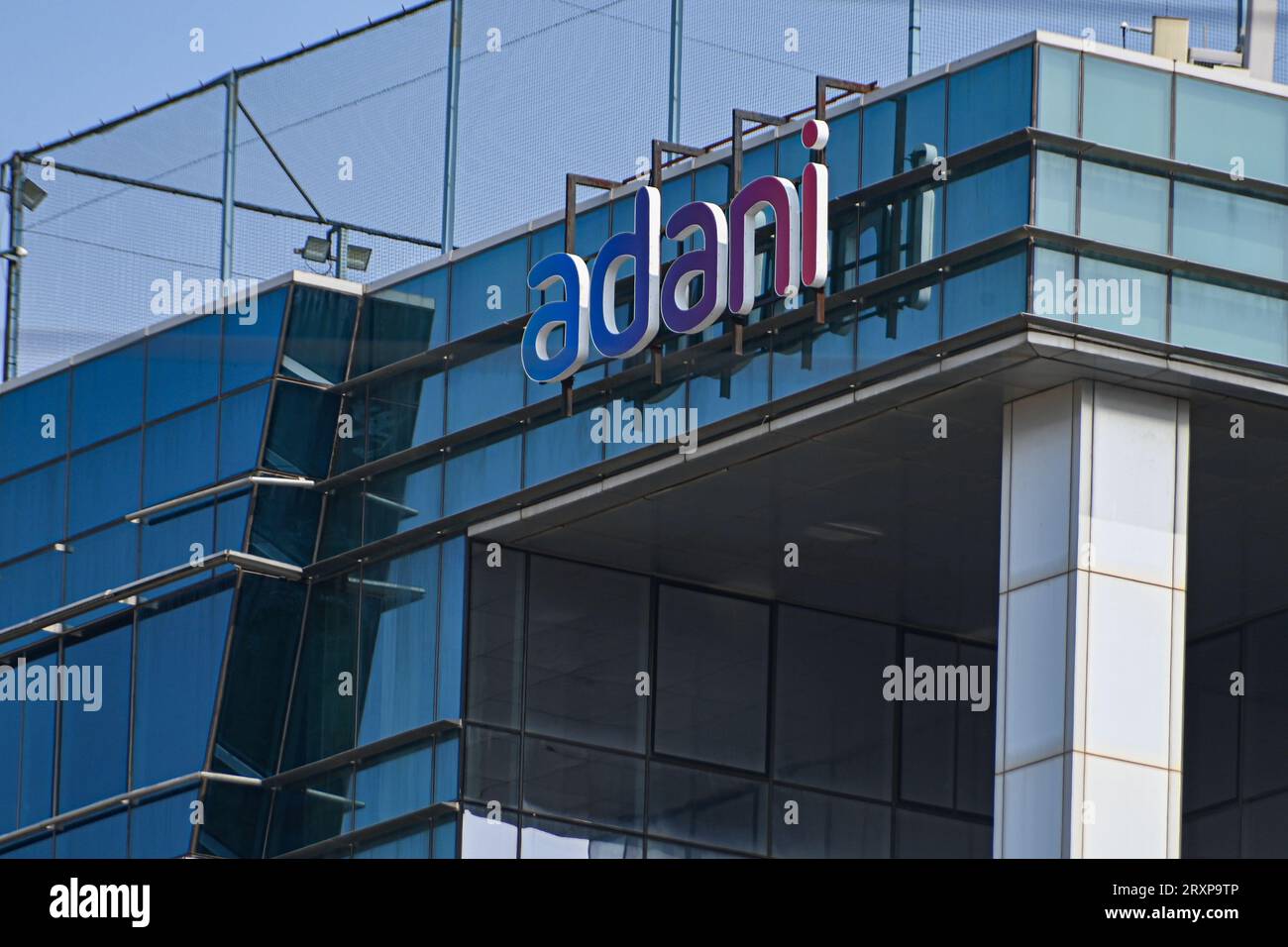 Mumbai, Maharashtra, India. 26th Sep, 2023. A logo of the Adani Group ...