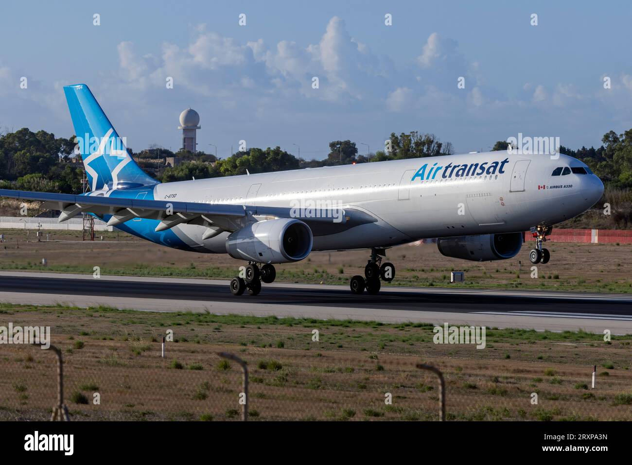 Air Transat Airbus A330-343 (REG: C-GTSD) arriving early morning ...