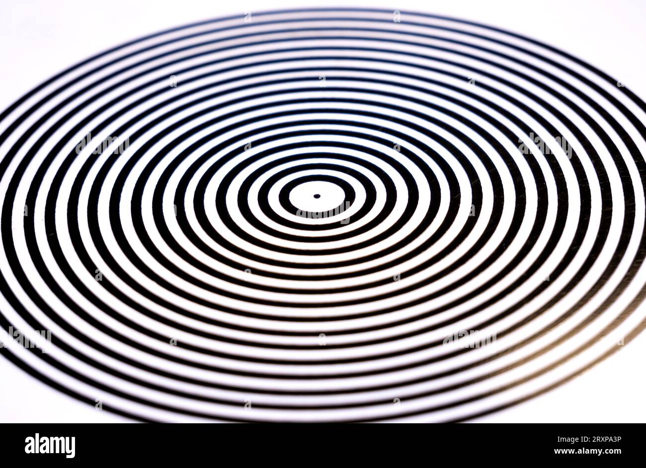 Abstract pop art circles, circular black and white monochrome hypnotic ...