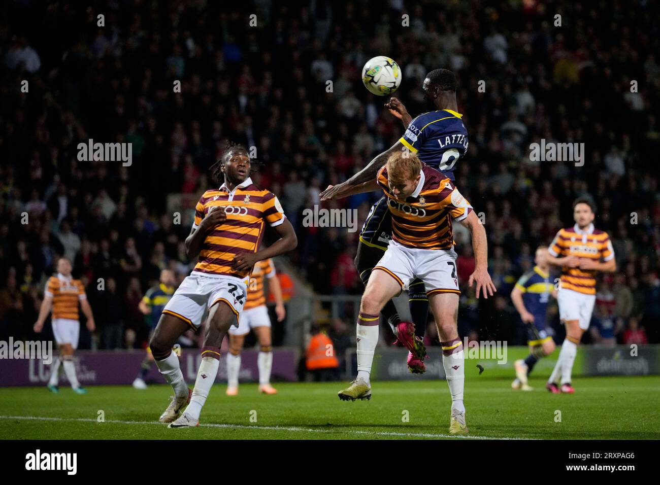 Bradford, UK. 26th Sep, 2023. Brad Halliday #2 of Bradford City ...