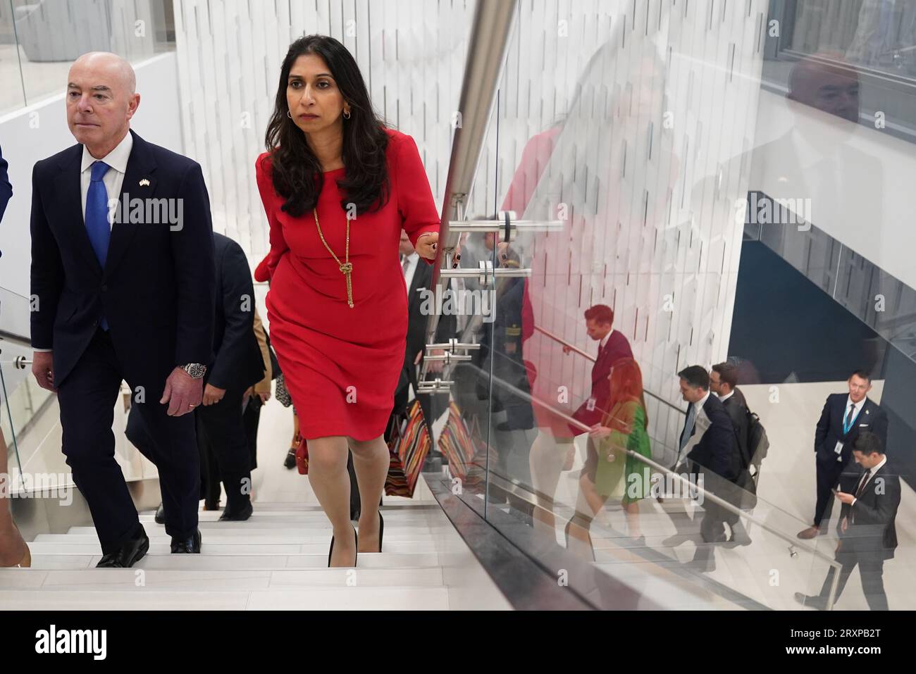 Home Secretary Suella Braverman with United States Secretary of ...