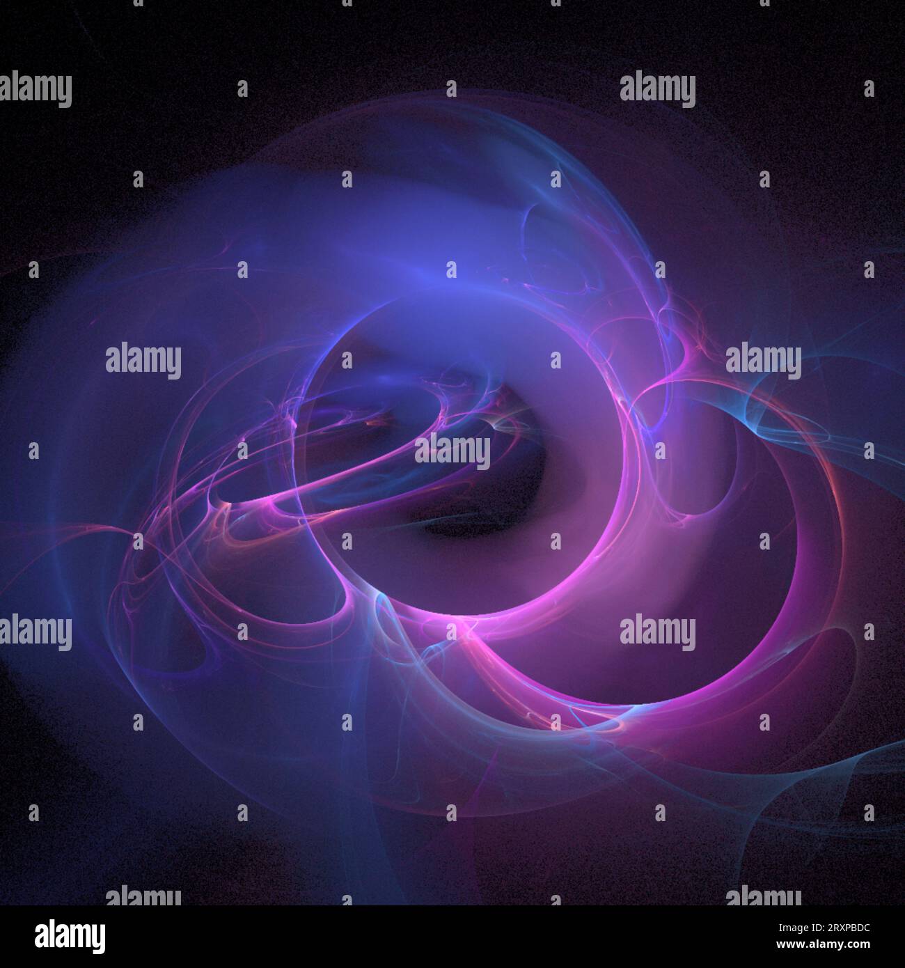 purple and blue abstract drawing on a black background, color digital ...