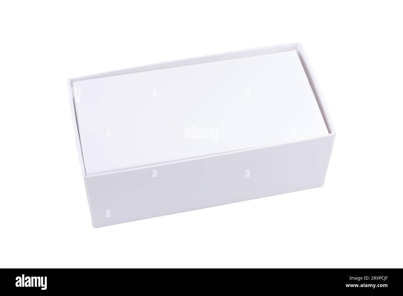 Simple blank empty white closed box packaging for smartphone mobile ...