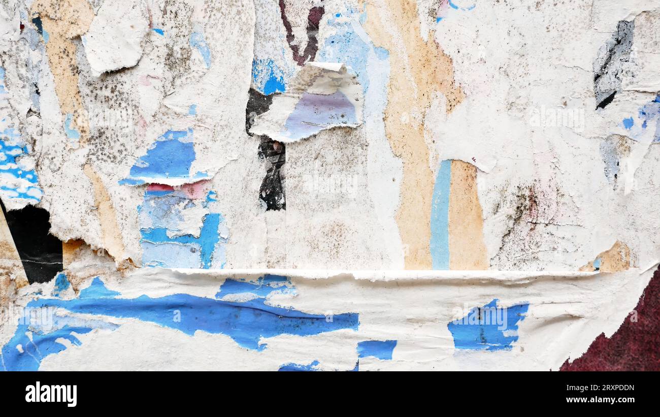 Torn posters damaged advertisements ripped paper, torn posters and ...