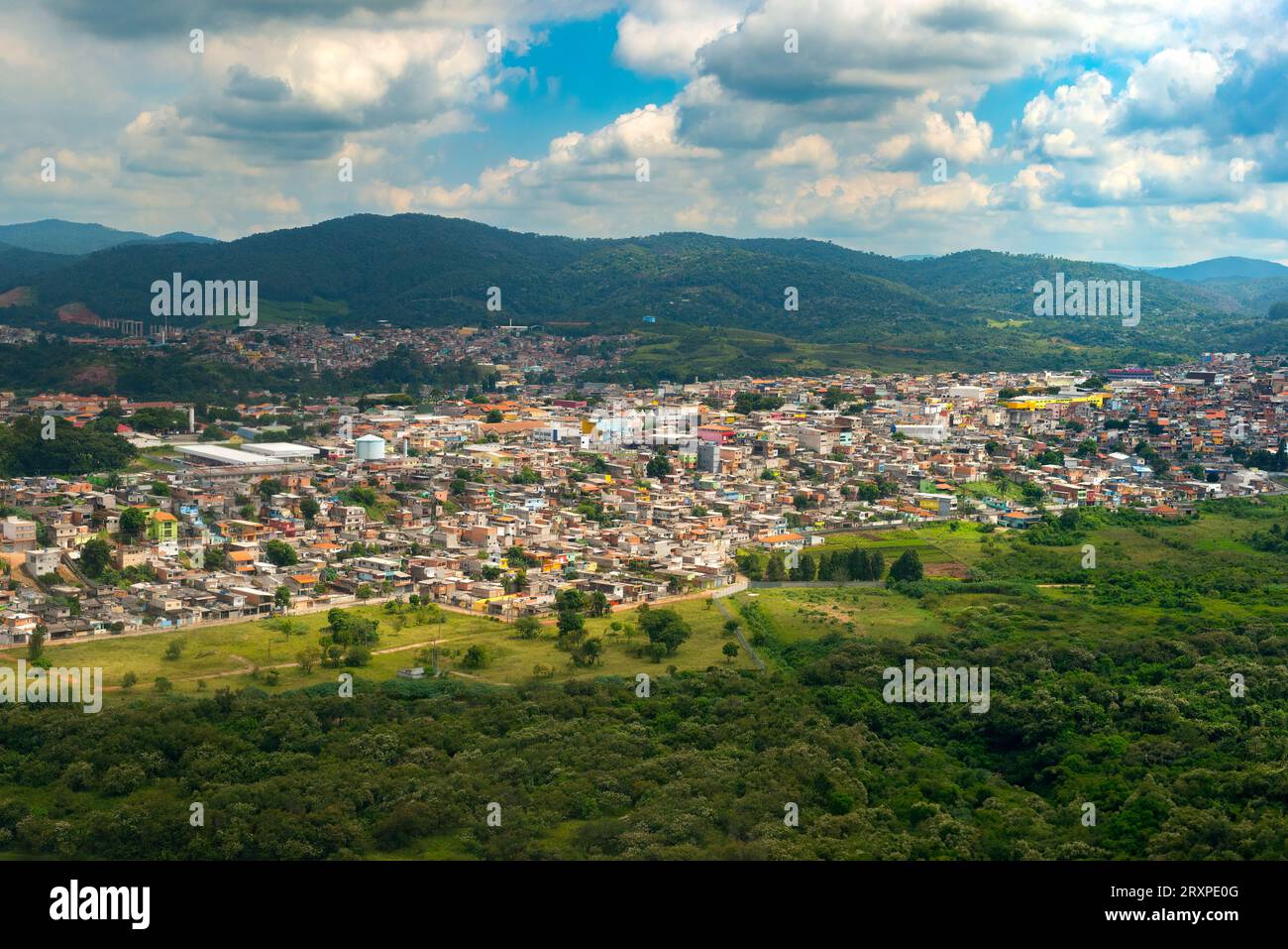 Aerial view of a poor neighborhood in Sao Paulo, Brazil Stock Photo - Alamy