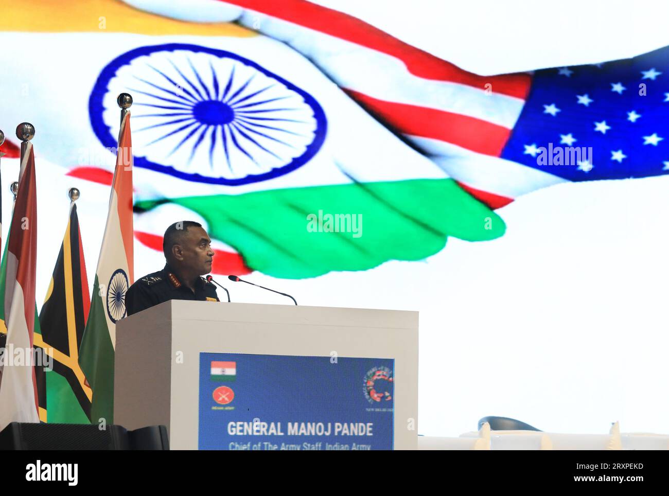 New Delhi, India. 26th Sep, 2023. Indian Chief of the Army Staff ...