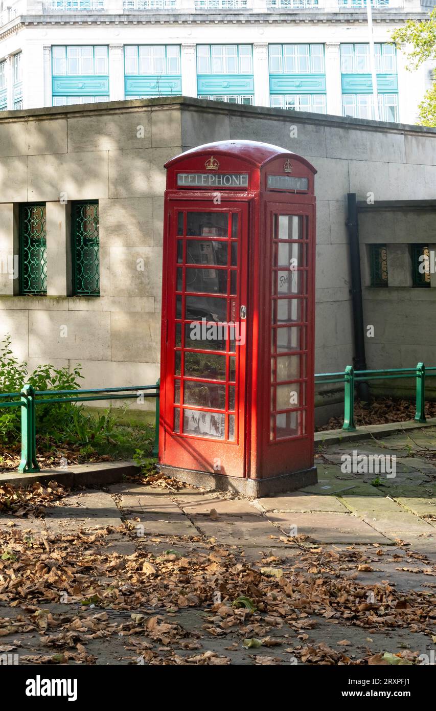 Old disused red telephone box in Liverpool Stock Photo - Alamy