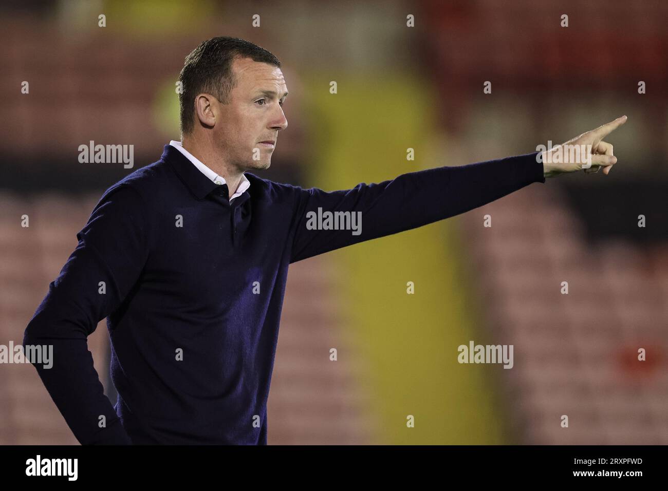 Barnsley, UK. 26th Sep, 2023. Neill Collins Head coach of Barnsley ...