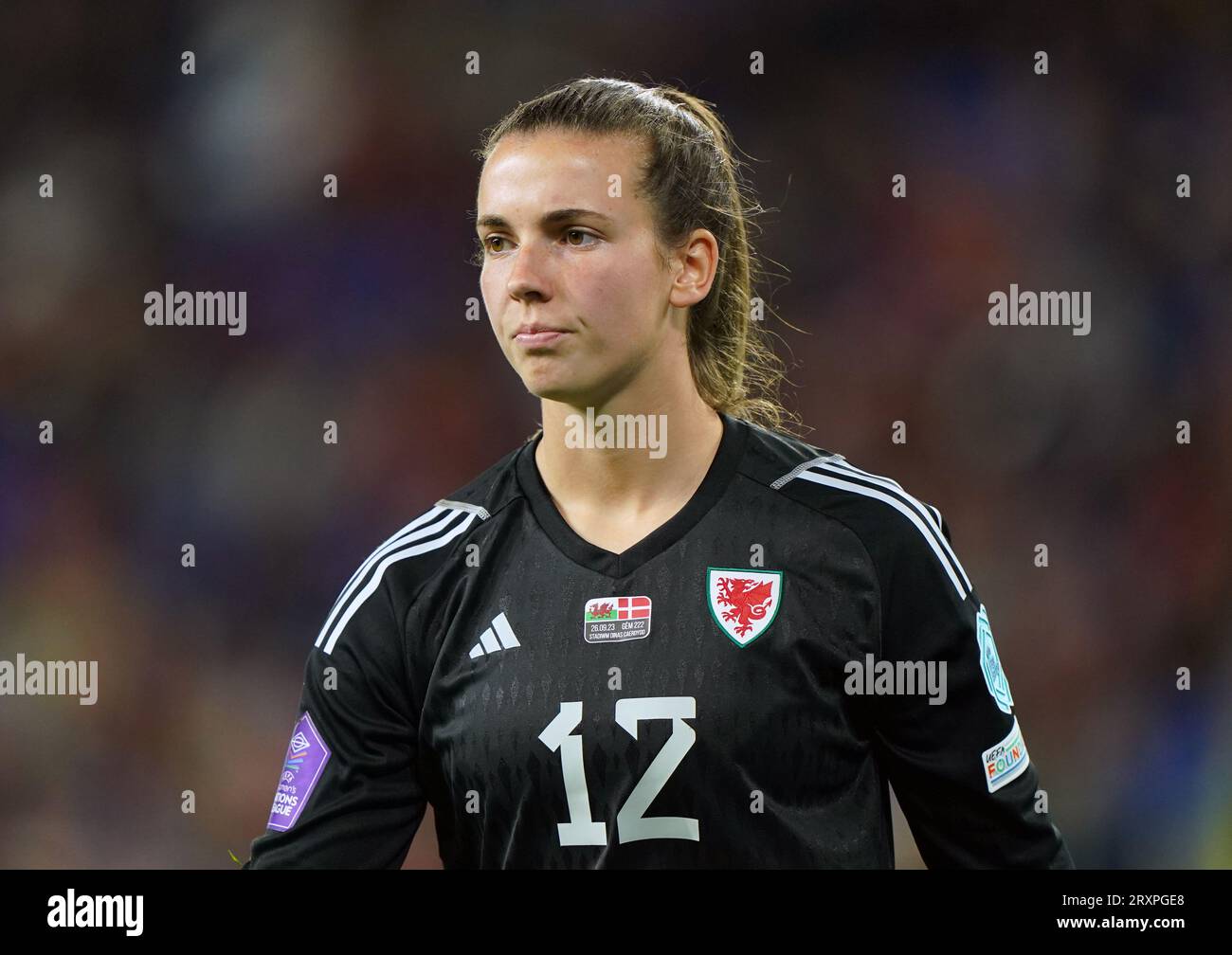 Wales goalkeeper Olivia Clark during the UEFA Women's Nations League ...