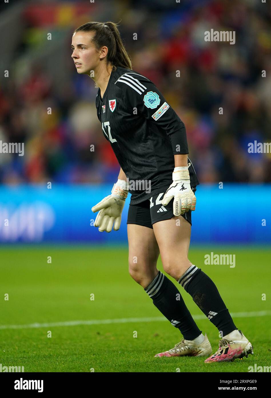 Wales goalkeeper Olivia Clark during the UEFA Women's Nations League ...