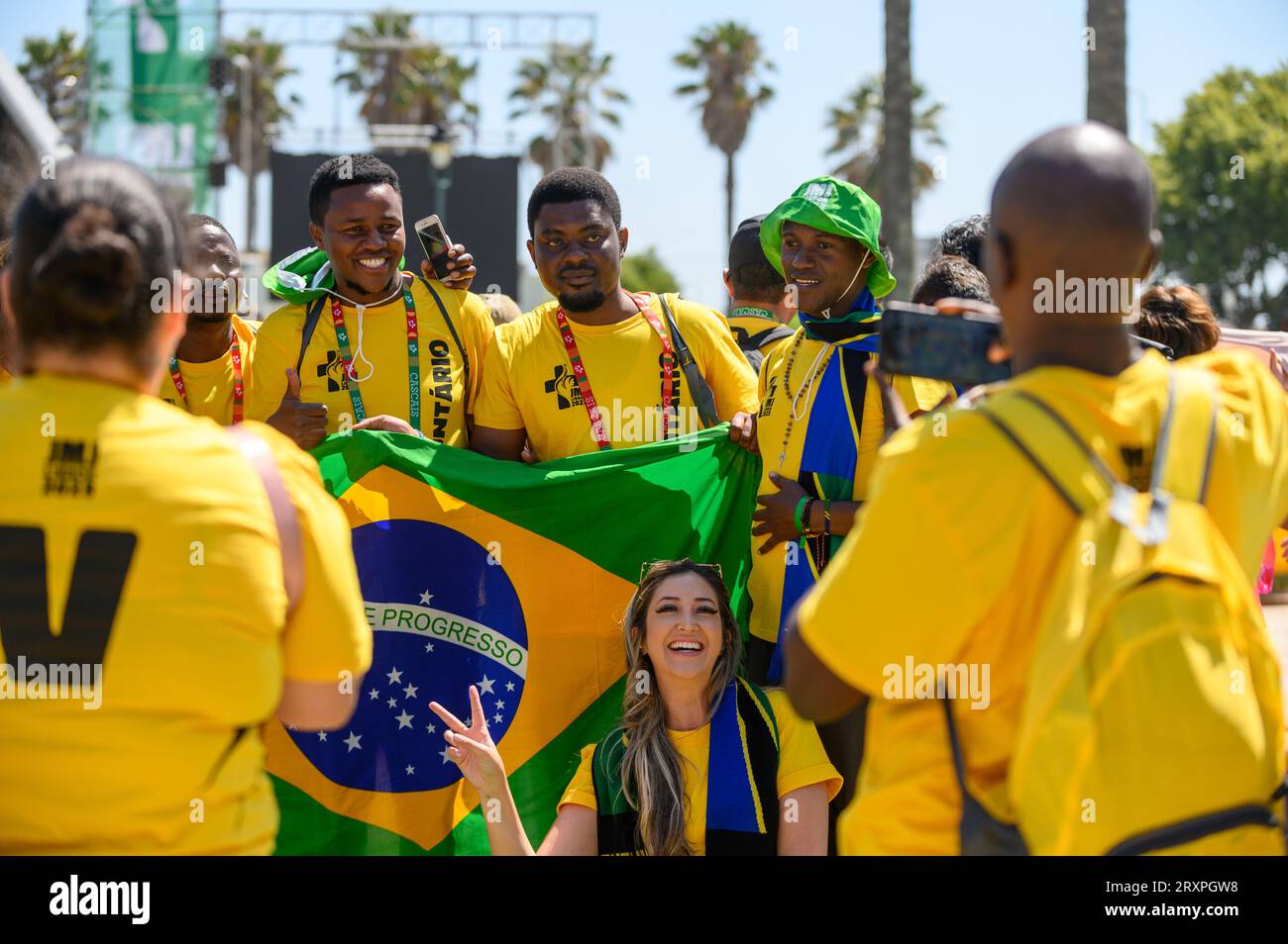 Initial gathering of WYD volunteers in Estoril, Portugal before the ...