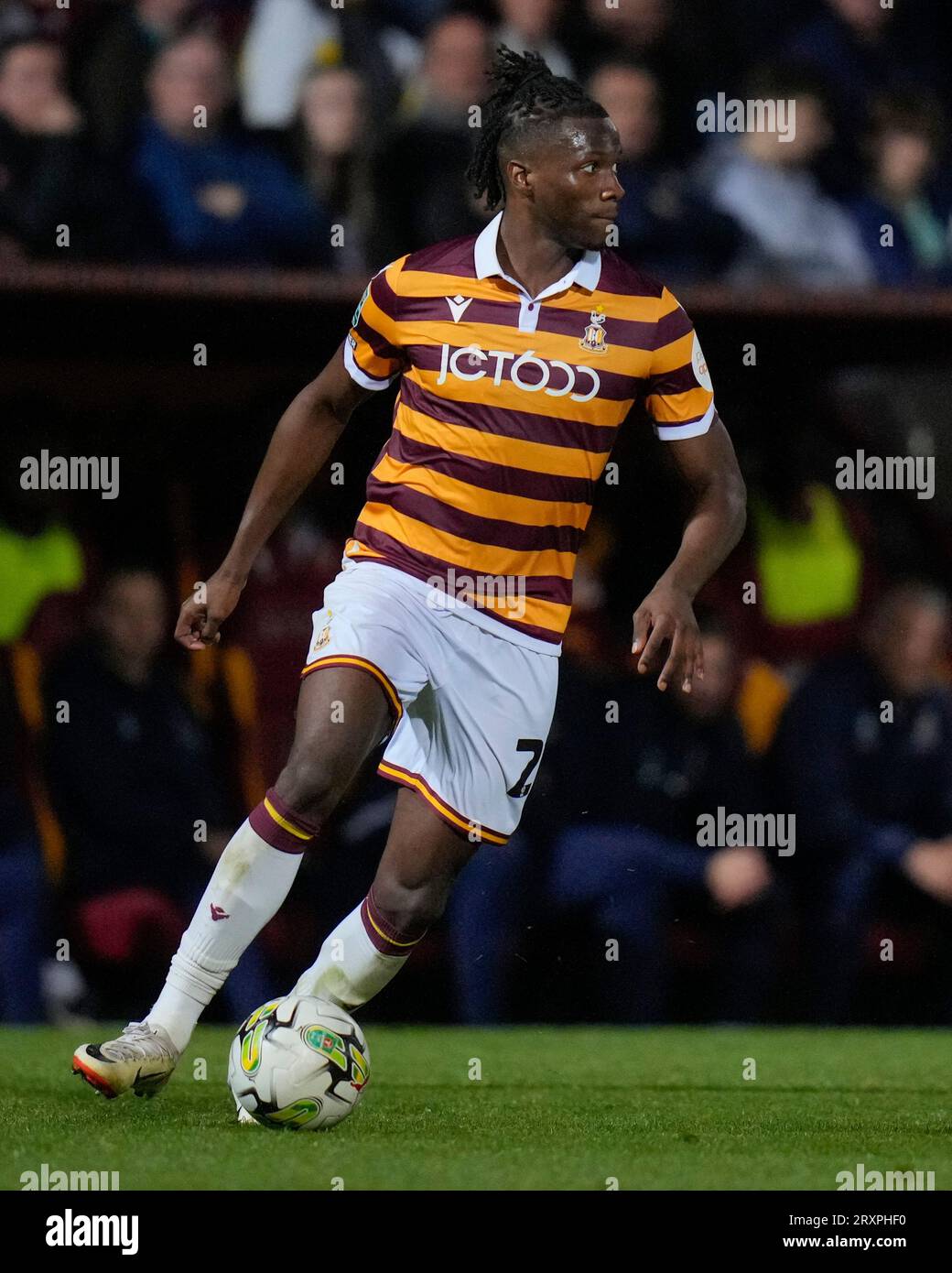 Daniel Oyegoke #22 of Bradford City during the Carabao Cup match ...