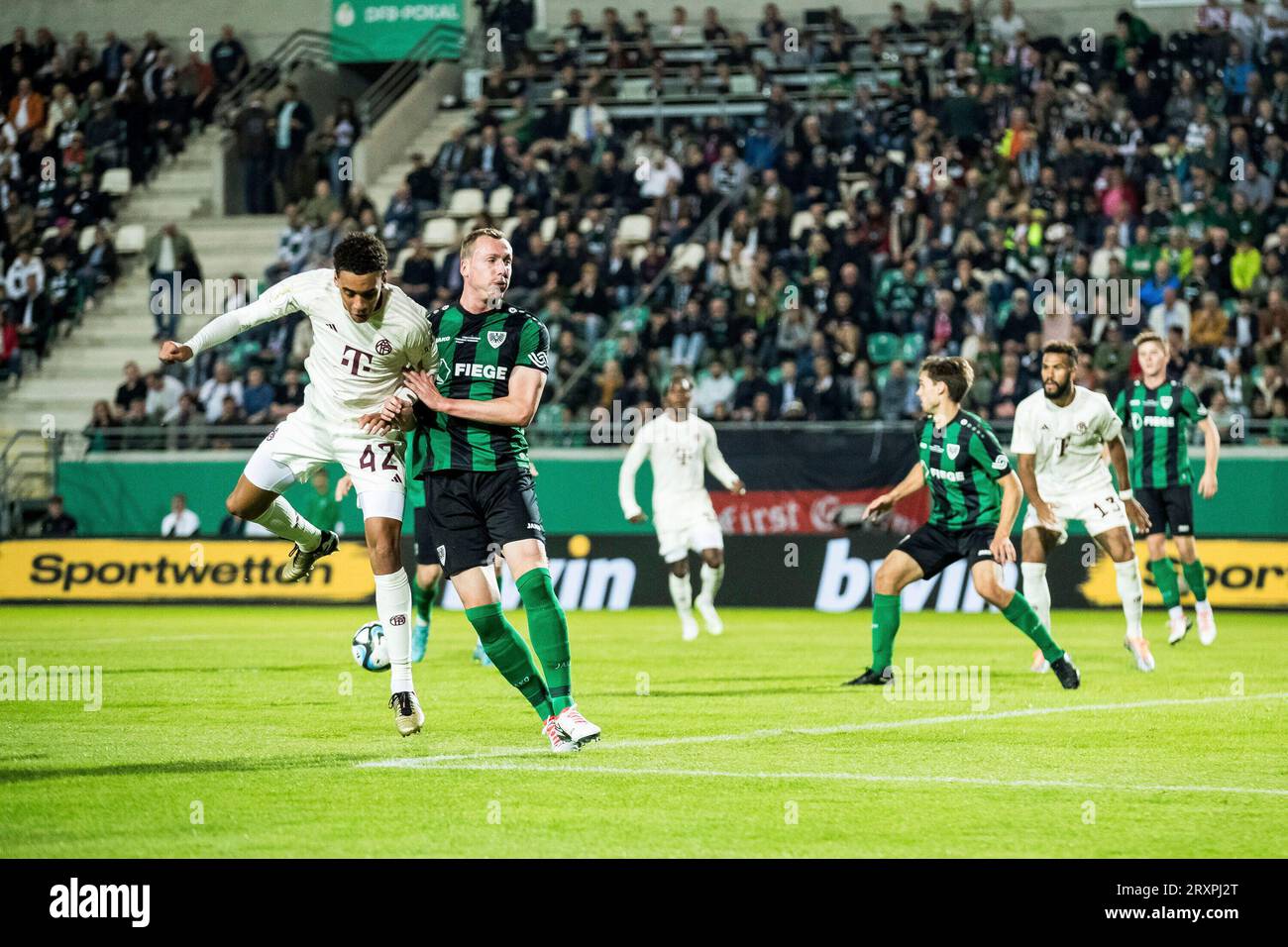Muenster, Deutschland. 26th Sep, 2023. Jamal Musiala (FC Bayern ...