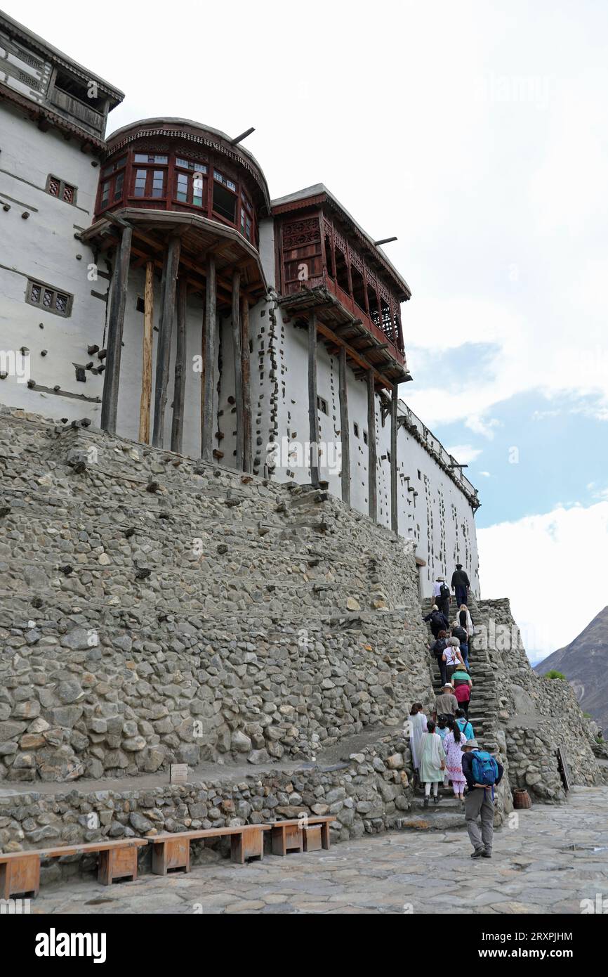 Tourists at Baltit Fort above Karimabad in Hunza Stock Photo - Alamy