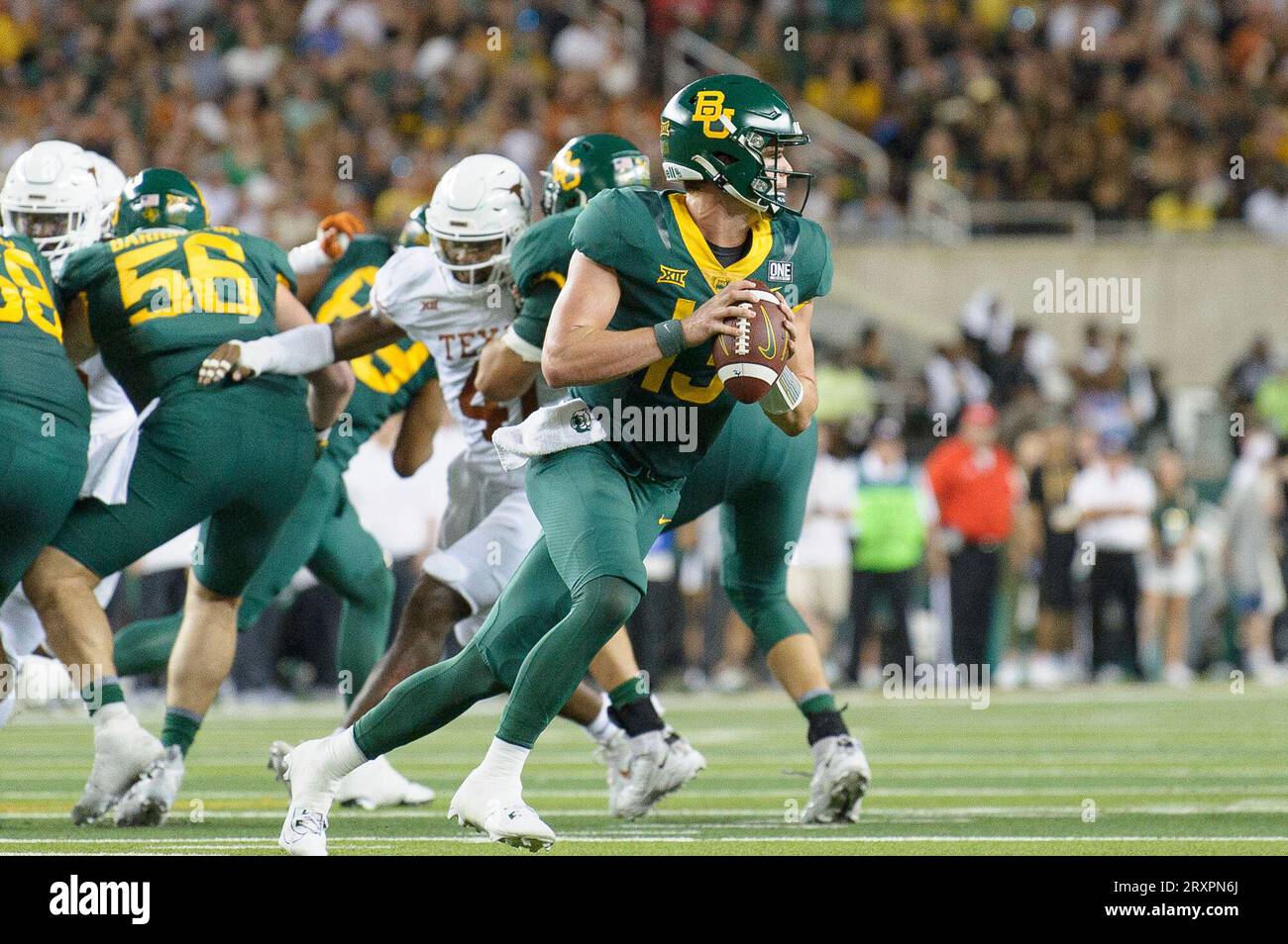 September 23 2023: Baylor Bears quarterback Sawyer Robertson (13) rolls ...