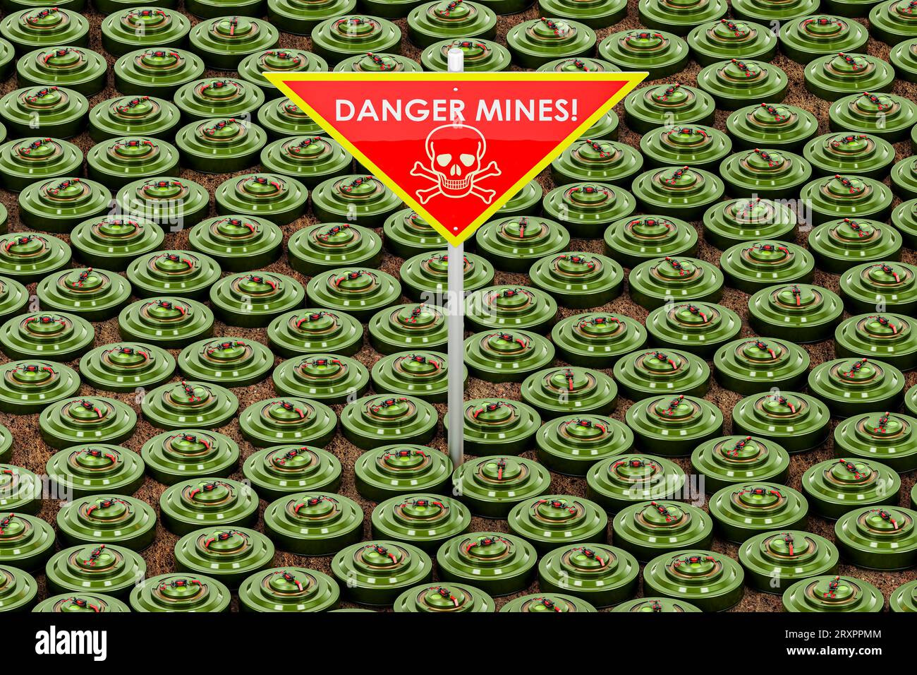 Danger minefield sign hi-res stock photography and images - Alamy