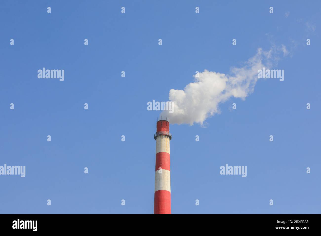 Industrial building chimneys, pollution-free emissions Stock Photo - Alamy