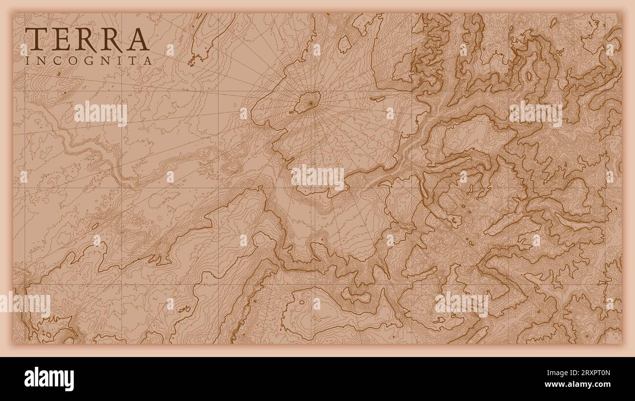 Ancient abstract earth relief old map. Generated conceptual vector ...