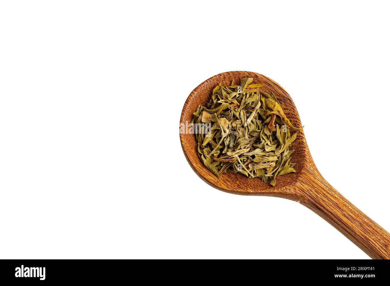 Ruta graveolens - Dried rue leaves in the spoon Stock Photo - Alamy
