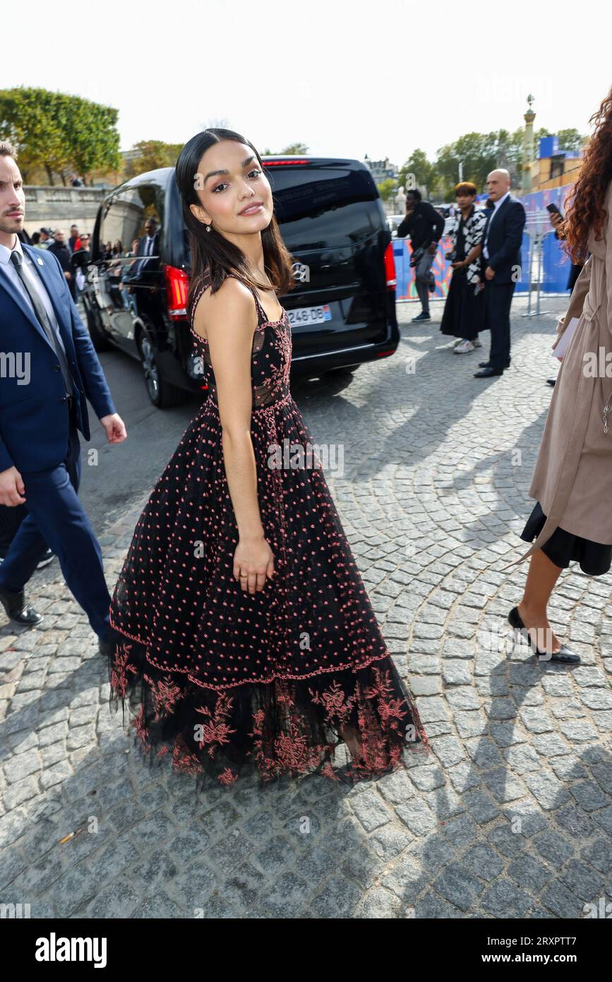 Paris, France. 26th Sep, 2023. Rachel Zegler attends of the Dior show ...