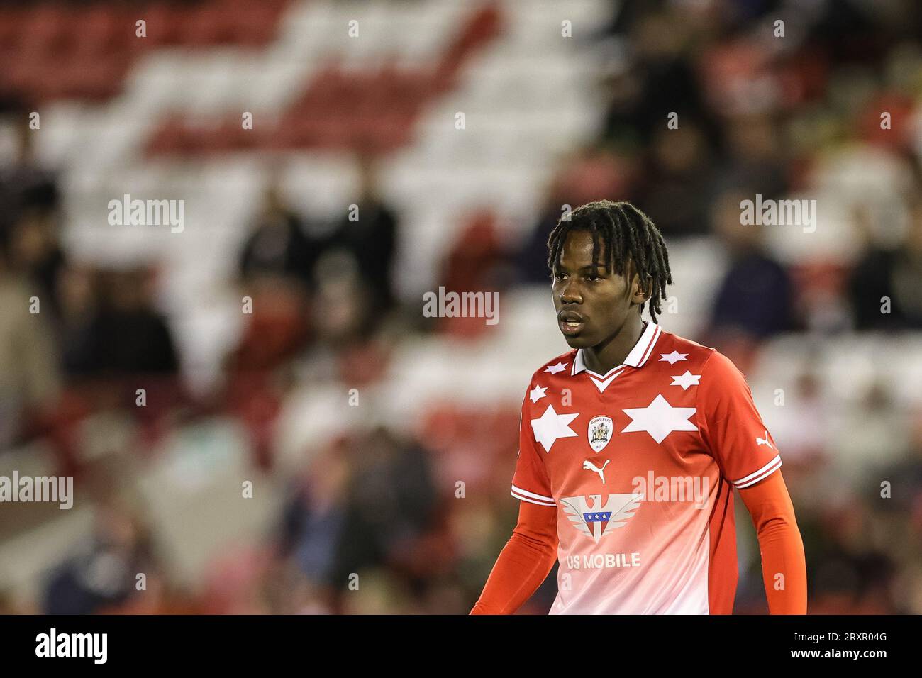 Mylan Benjamin #39 of Barnsley during the EFL Trophy match Barnsley vs ...