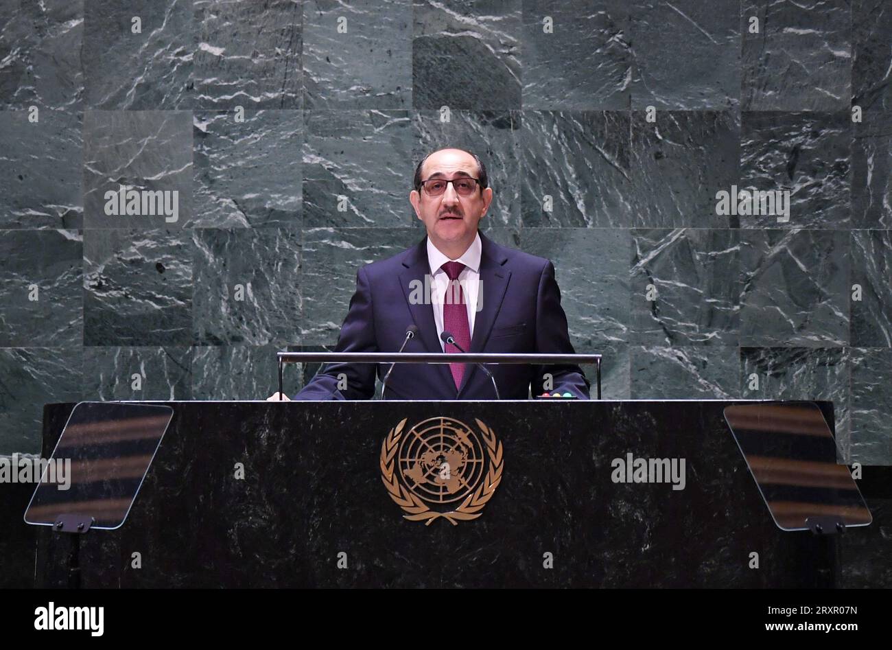 United Nations. 26th Sep, 2023. Syrian Vice Foreign Minister Bassam ...