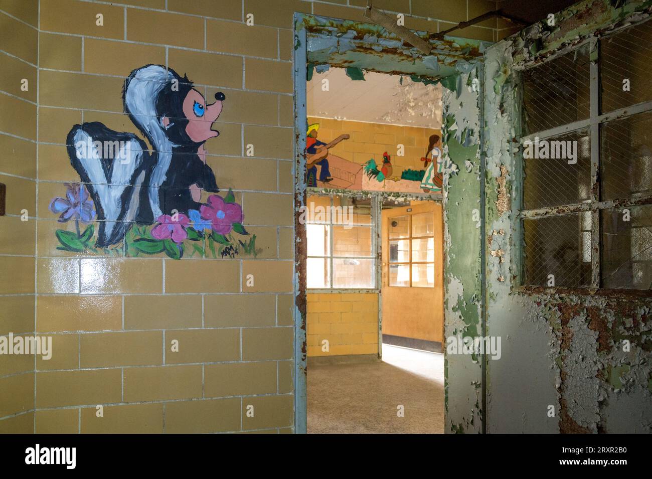 Drawings on the walls of the children's ward at Trans Allegheny Lunatic ...