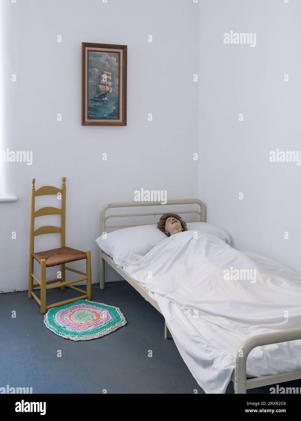 Demo dummy in a patient room at the abandoned Trans Allegheny Lunatic ...