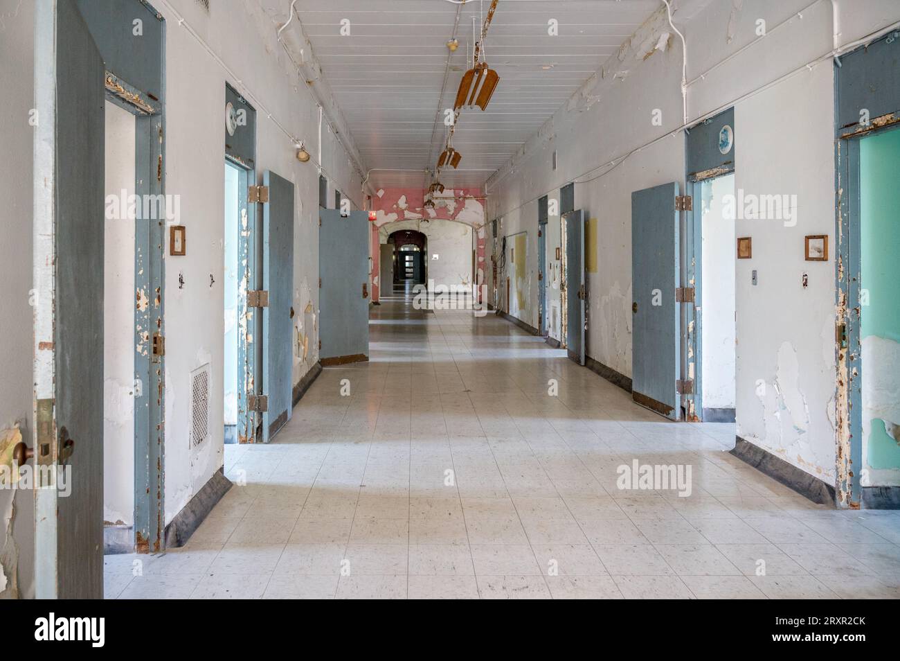 Patient hallway in the abandoned Trans Allegheny Lunatic Asylum, in ...