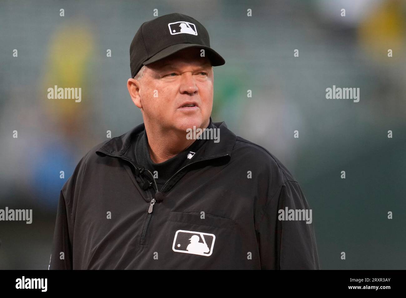 Umpire Ron Kulpa before a baseball game between the Oakland Athletics ...