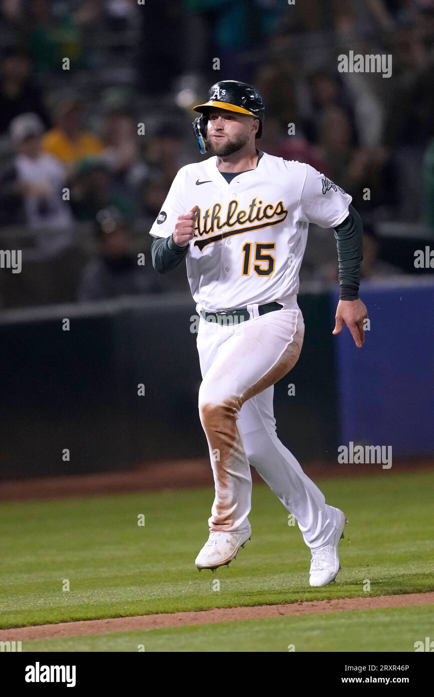 Oakland Athletics' Seth Brown during a baseball game against the ...