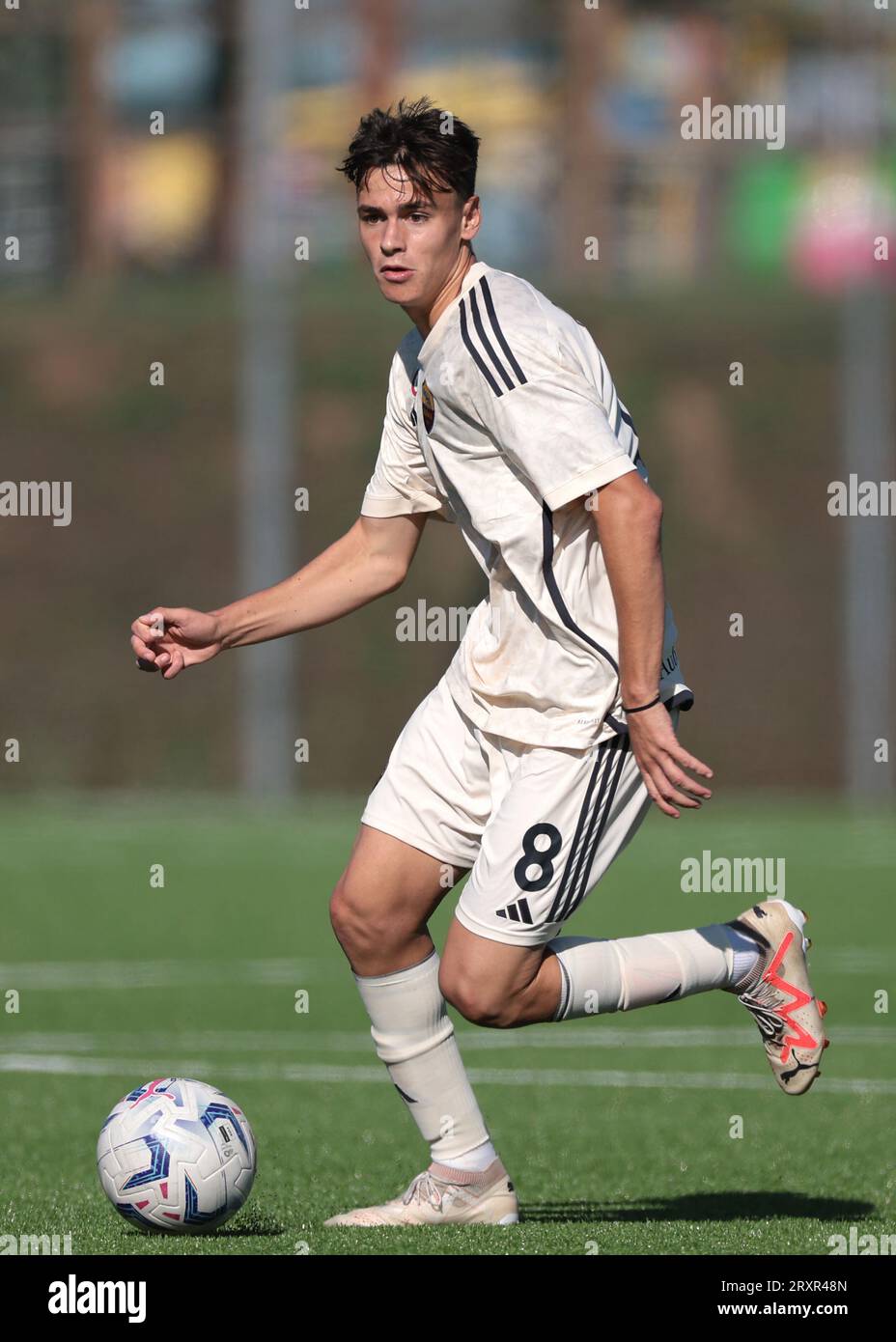 Turin, Italy. 24th Sep, 2023. Niccolo Pisilli of AS Roma during the ...