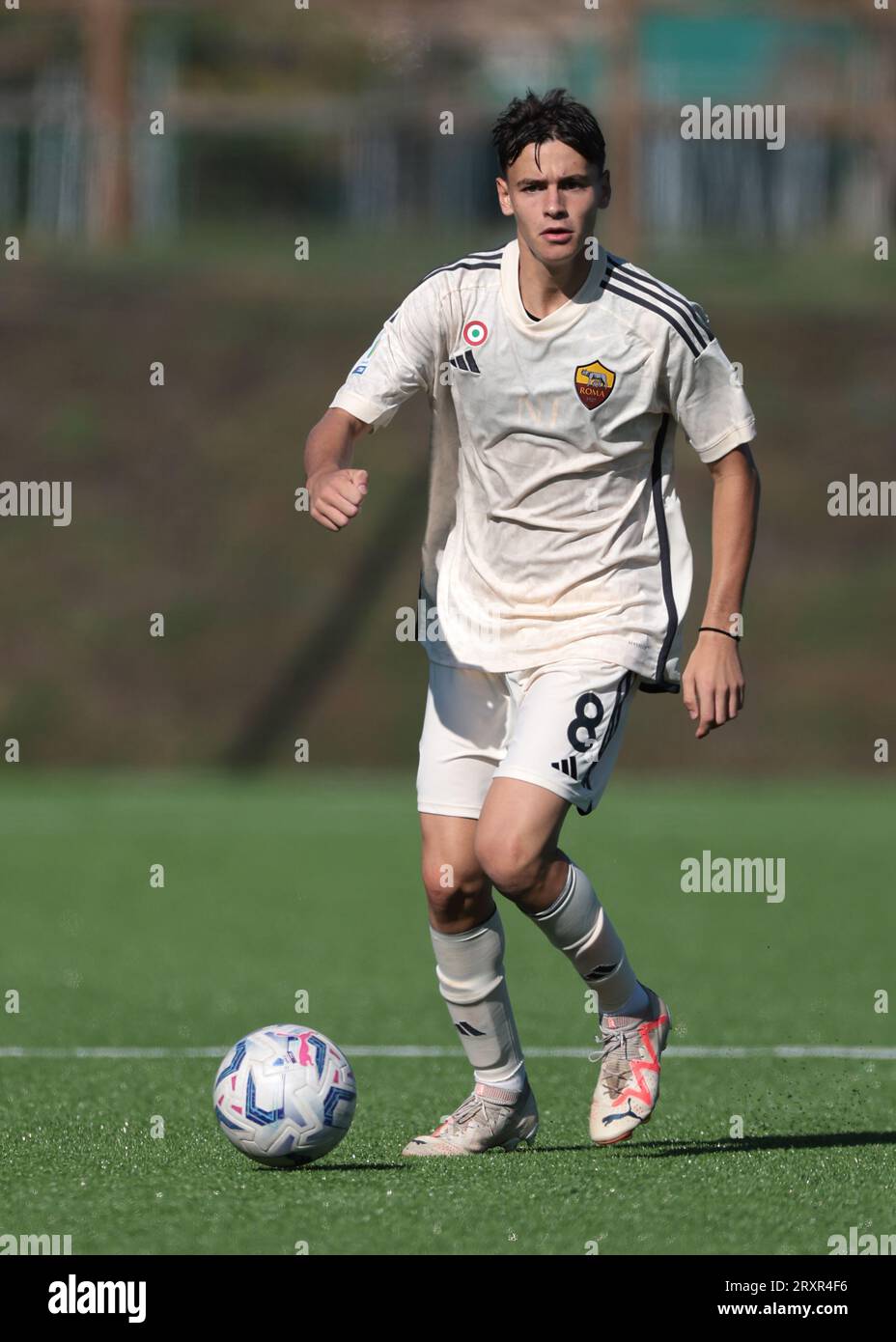 Turin, Italy. 24th Sep, 2023. Niccolo Pisilli of AS Roma during the ...